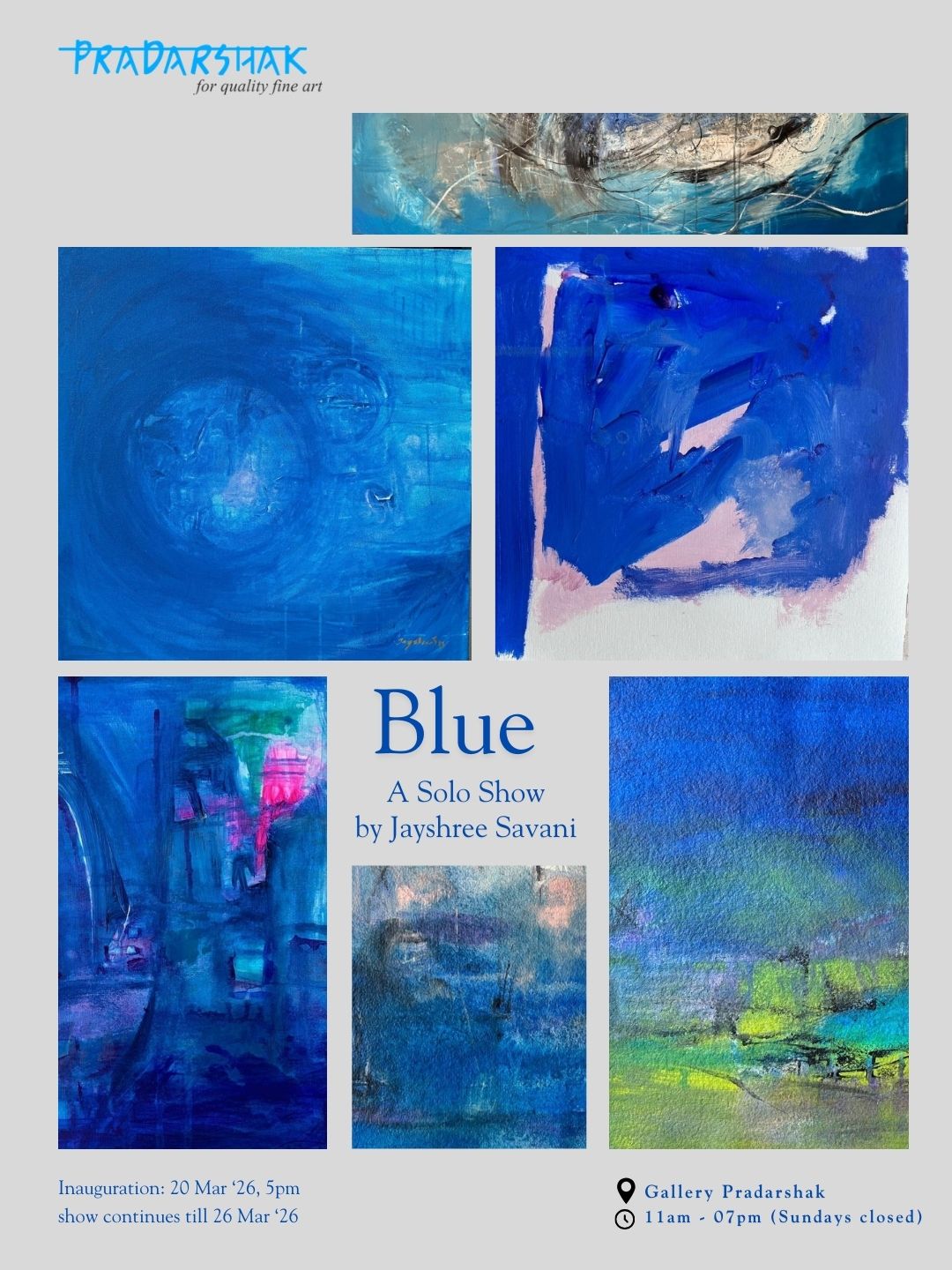 Abstractionist Jayshree Savani to Present ‘Blue’ Solo Exhibition in Mumbai